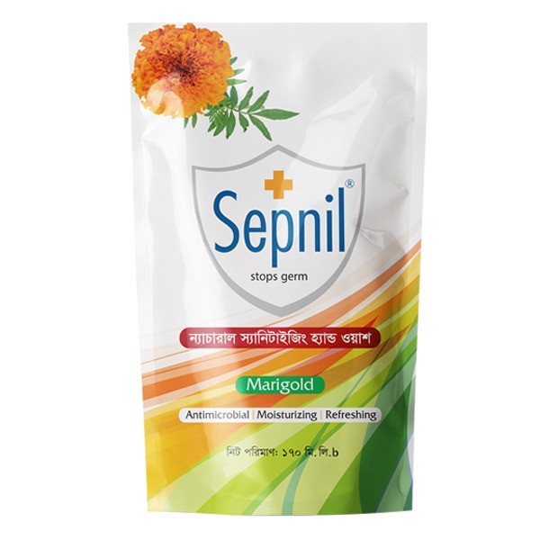 Sepnil Natural Sanitizing Handwash (Refill) - Marigold 170 ml